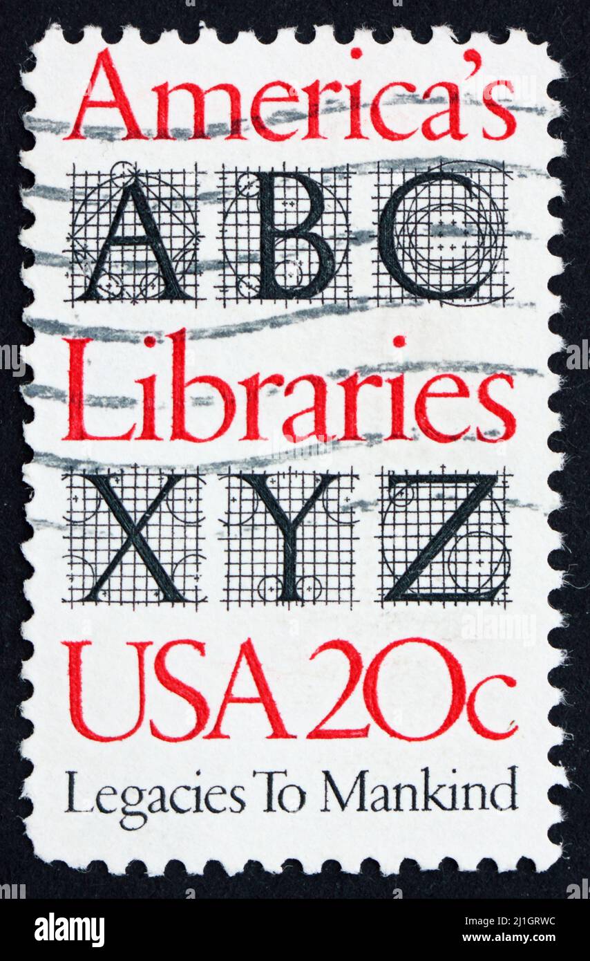 UNITED STATES OF AMERICA - CIRCA 1982: a stamp printed in the United ...