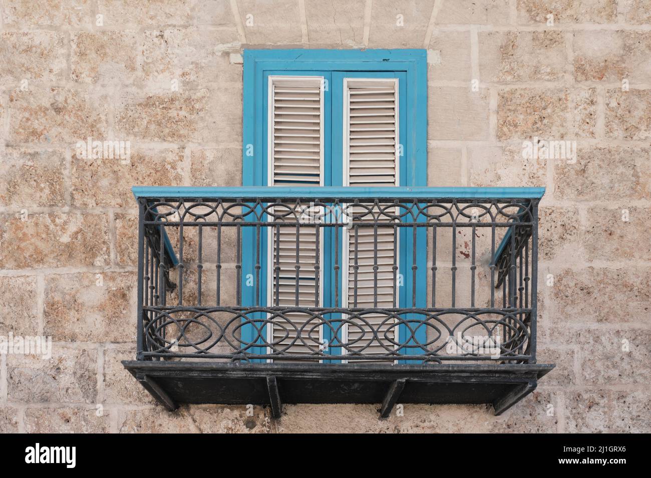 Old wrought iron balcony railing hi-res stock photography and images ...