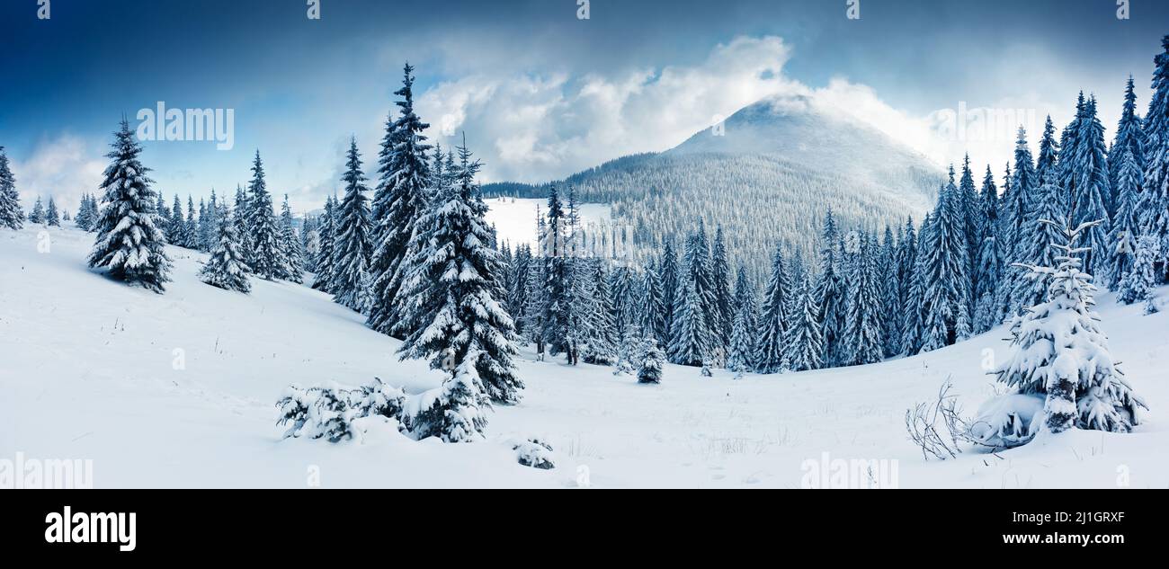 Beautiful snow covered landscape in hi-res stock photography and images ...