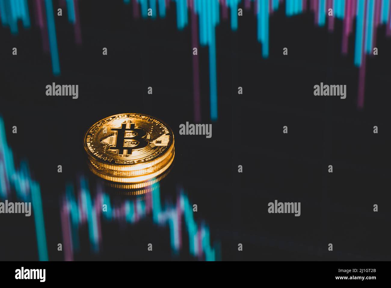 Bitcoin. Bitcoin chart background concept. Crypto money news concept ...