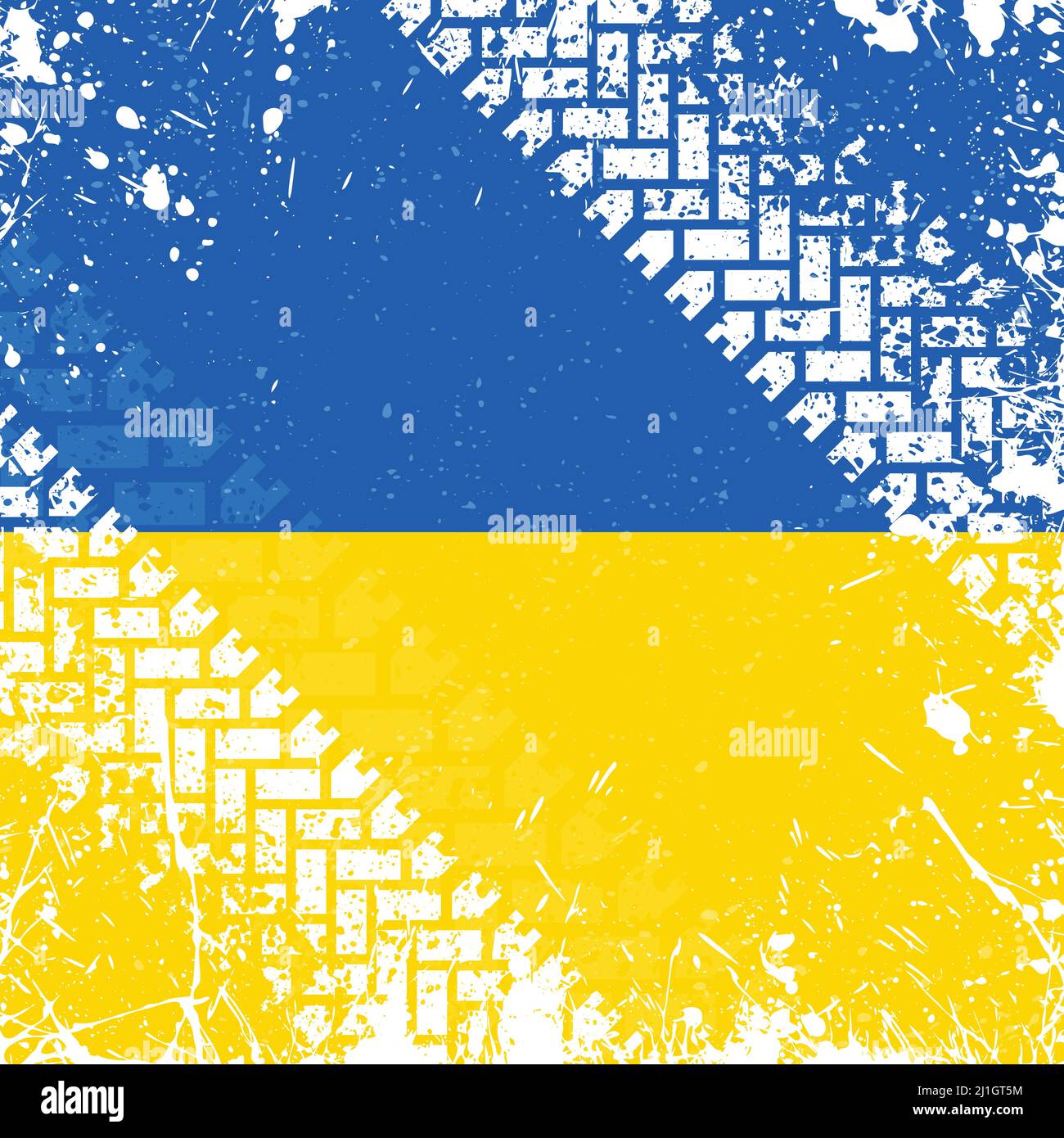 Tire track on Ukrainian flag wallpaper Stock Vector Image & Art - Alamy
