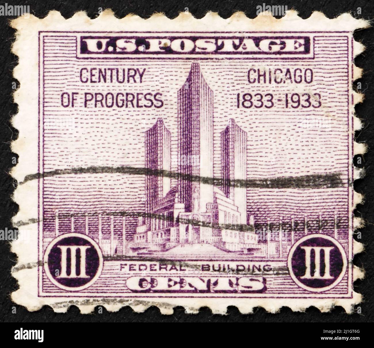 UNITED STATES OF AMERICA - CIRCA 1933: a stamp printed in the United ...
