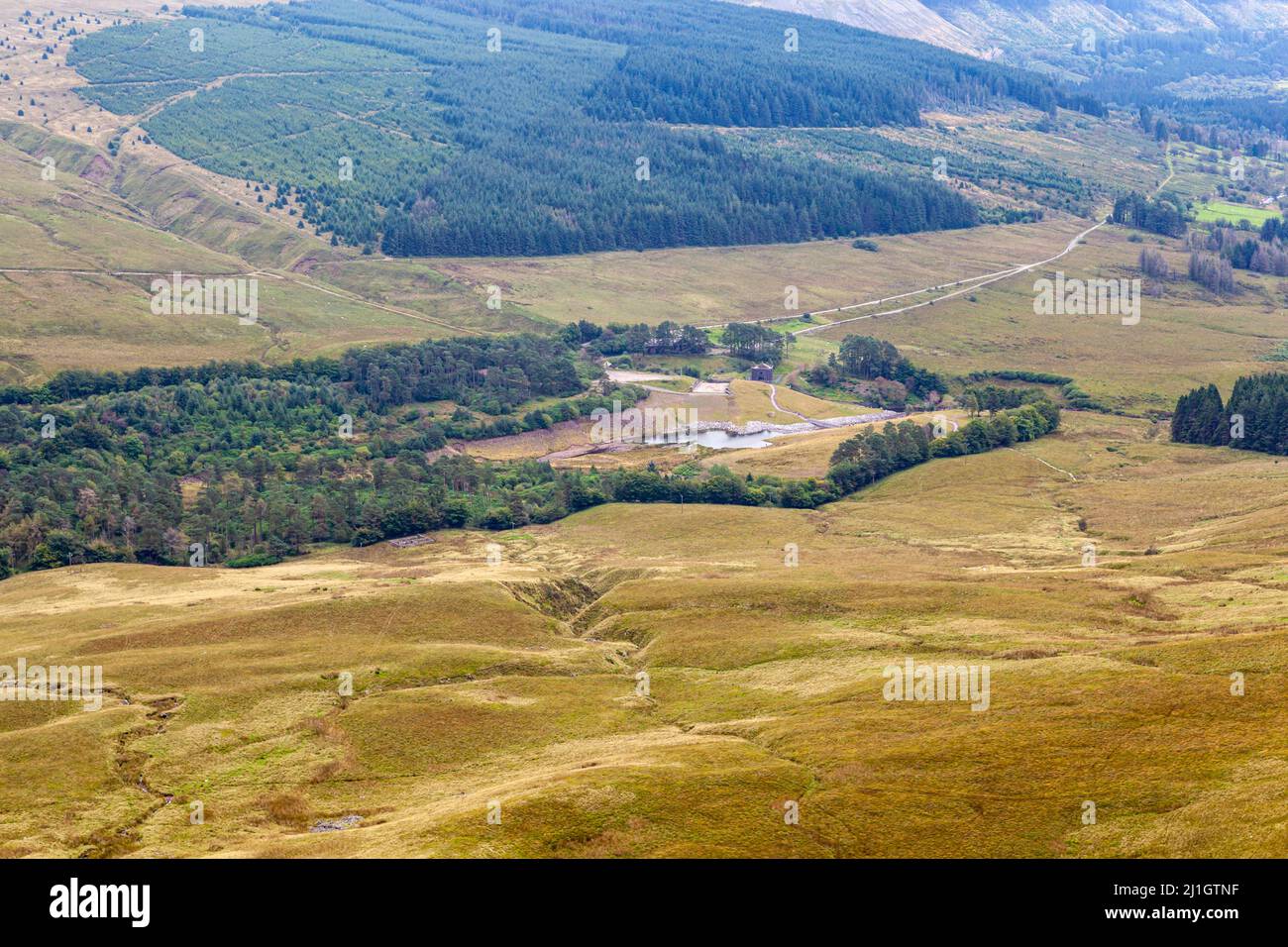 An Overhead view of the now disused and relandscaped lower Neuadd ...