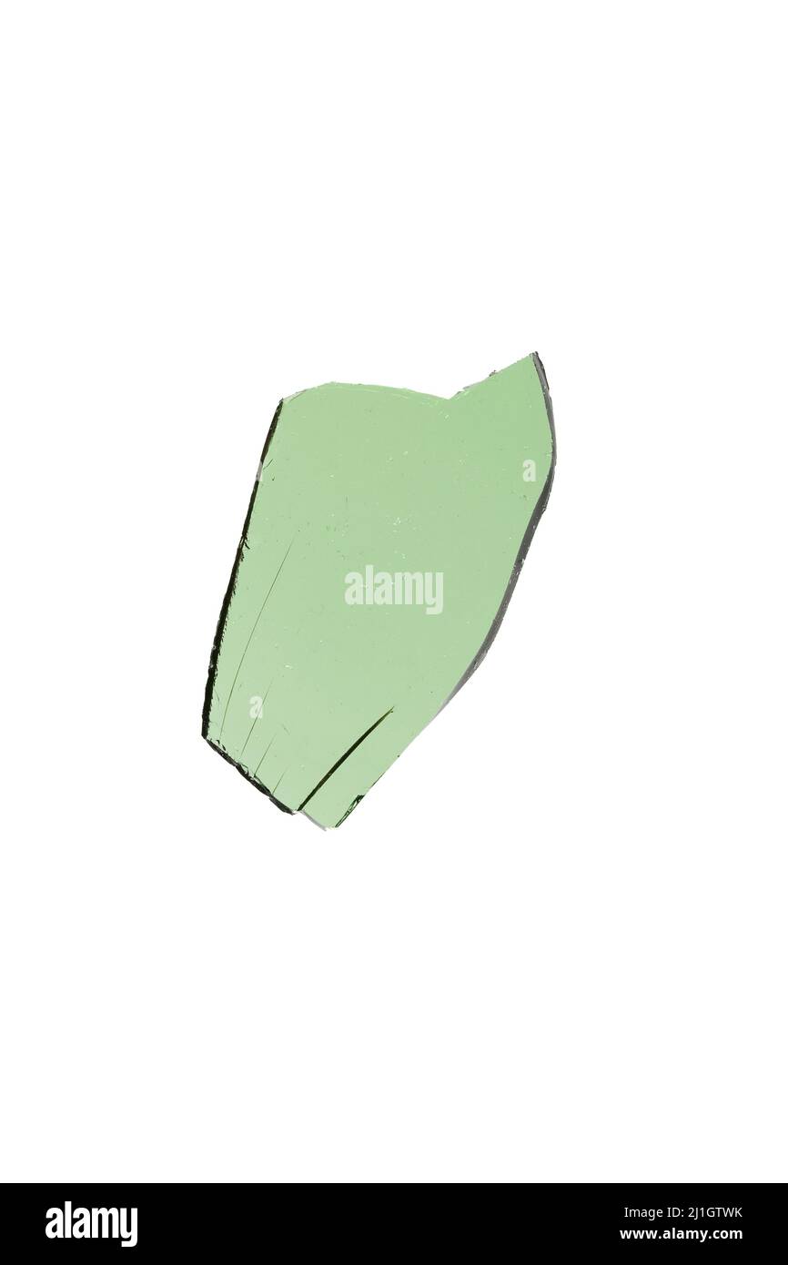 green shard glass isolated on white background. High quality photo ...