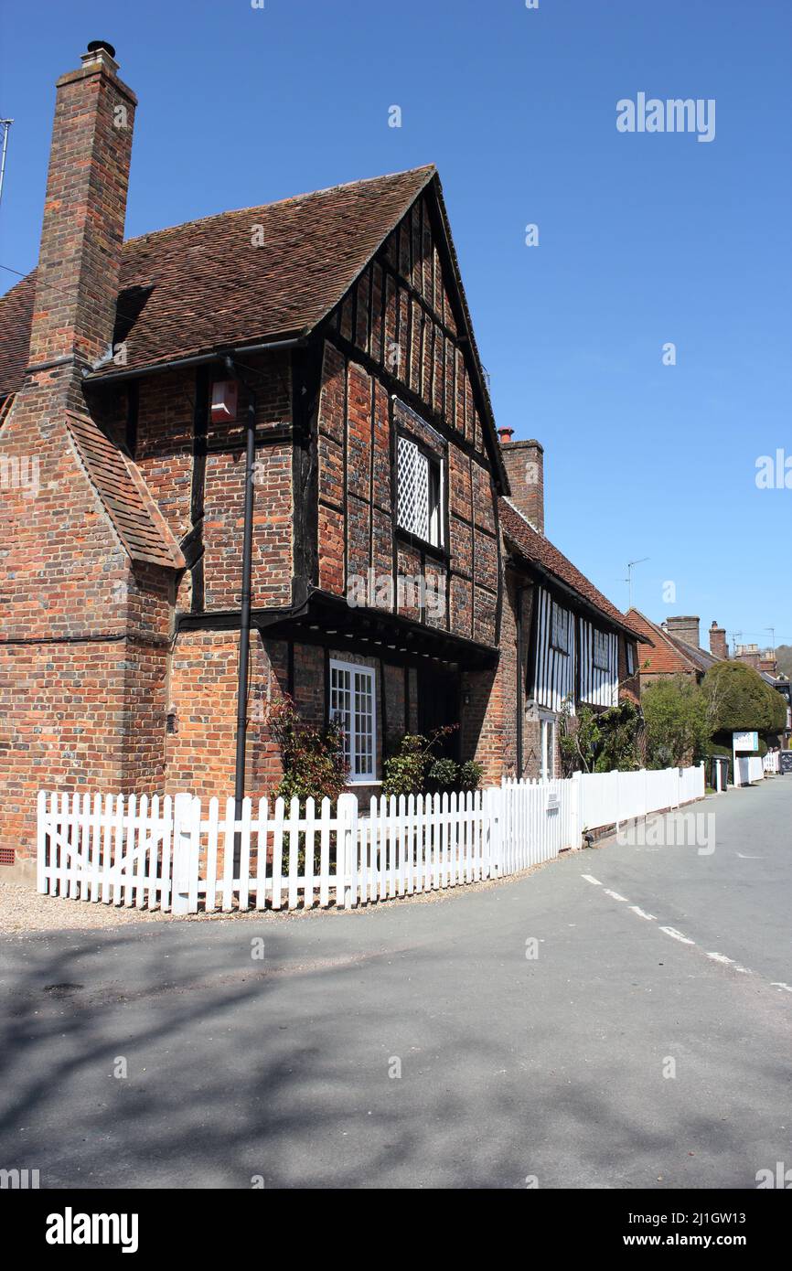 The Old Manor House, Aldbury Village in Spring, Hertfordshire, England ...