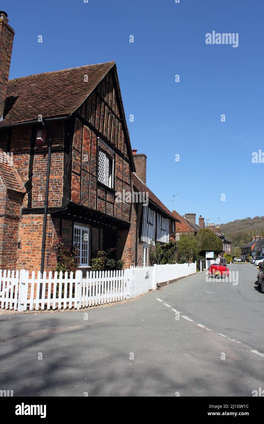 The Old Manor House, Aldbury Village in Spring, Hertfordshire, England ...
