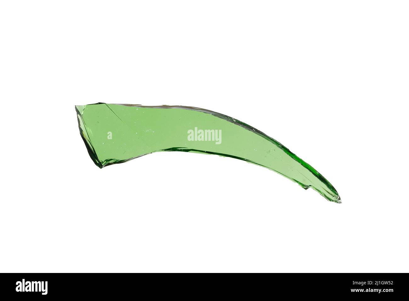 green shard glass isolated on white background. High quality photo ...