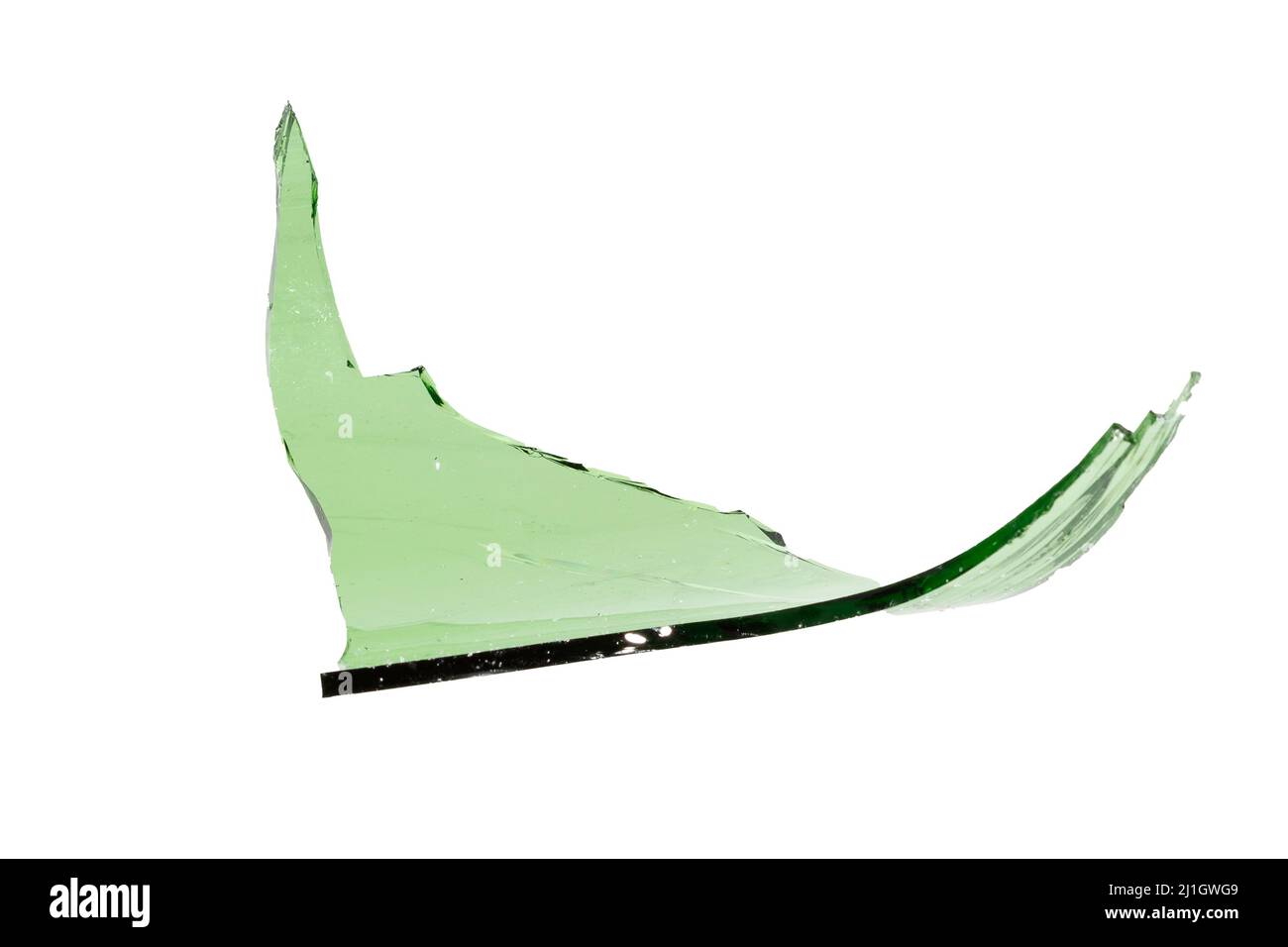 green shard glass isolated on white background. High quality photo ...