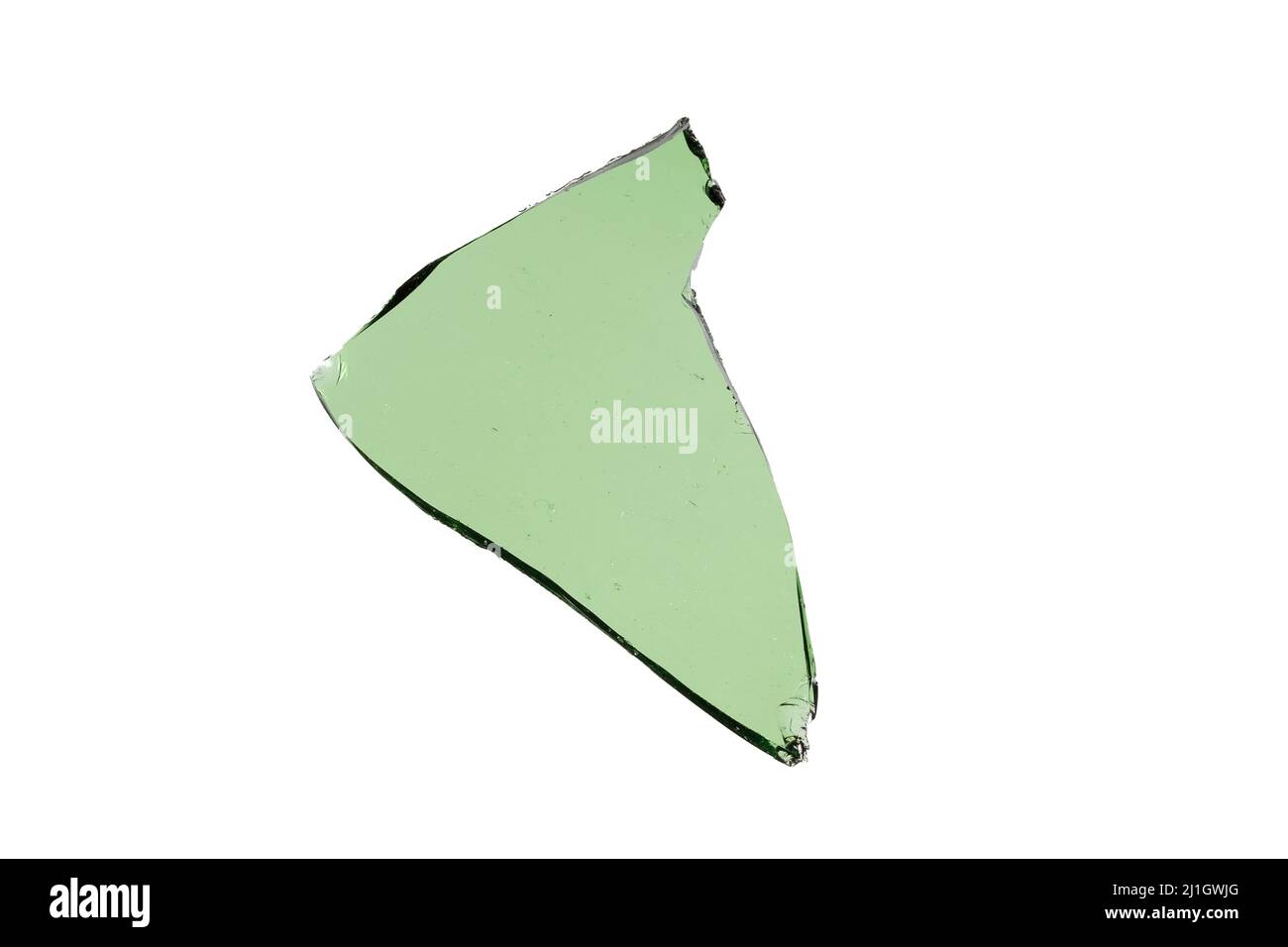 green shard glass isolated on white background. High quality photo ...
