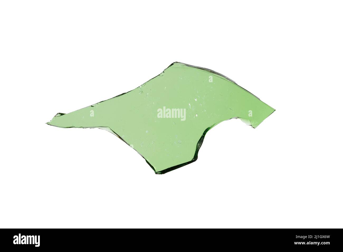 green shard glass isolated on white background. High quality photo ...