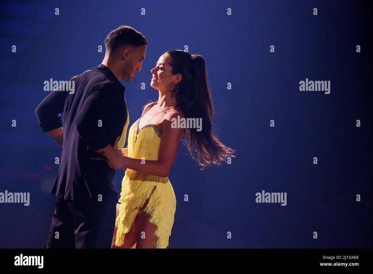 Cologne, Germany. 25th Mar, 2022. Timur Ülker, actor, and Malika ...