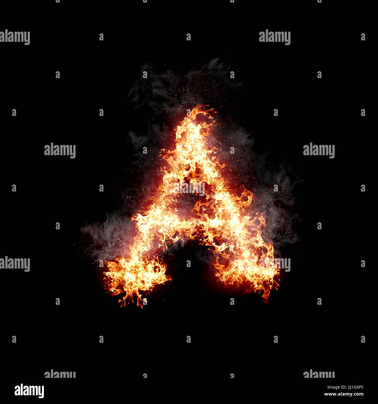 Fire Alphabet Letters