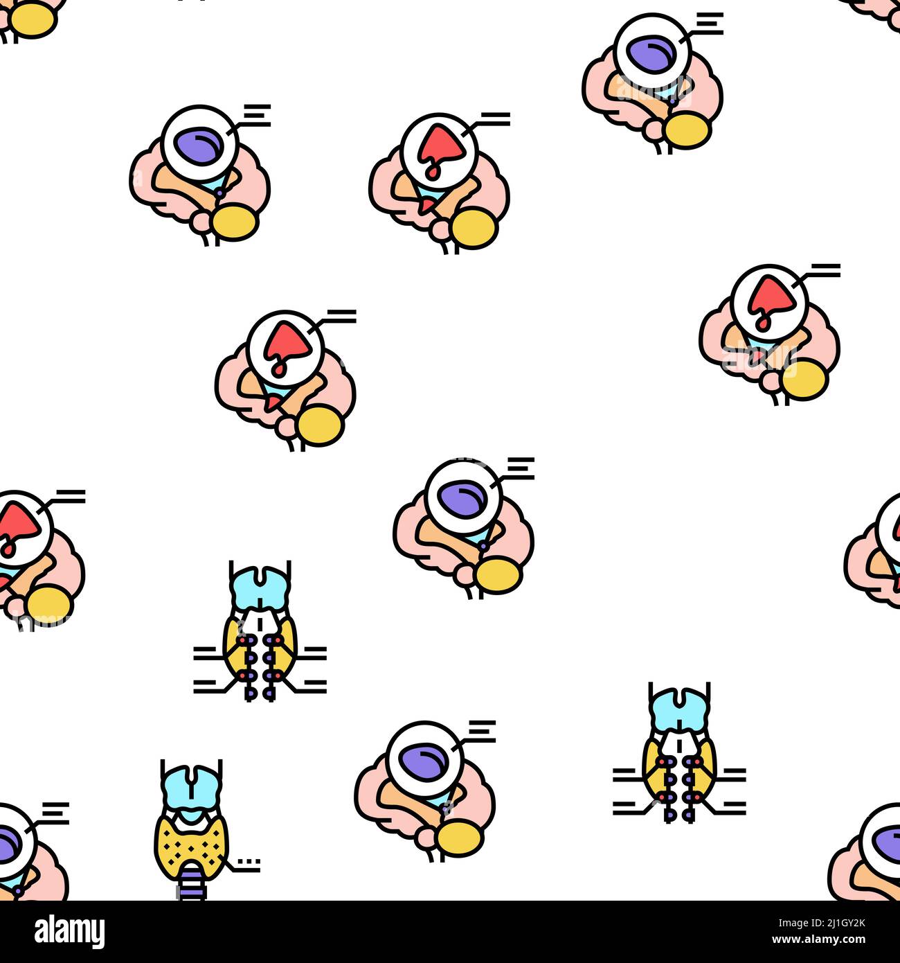 Endocrinology Medical Disease Vector Seamless Pattern Stock Vector ...