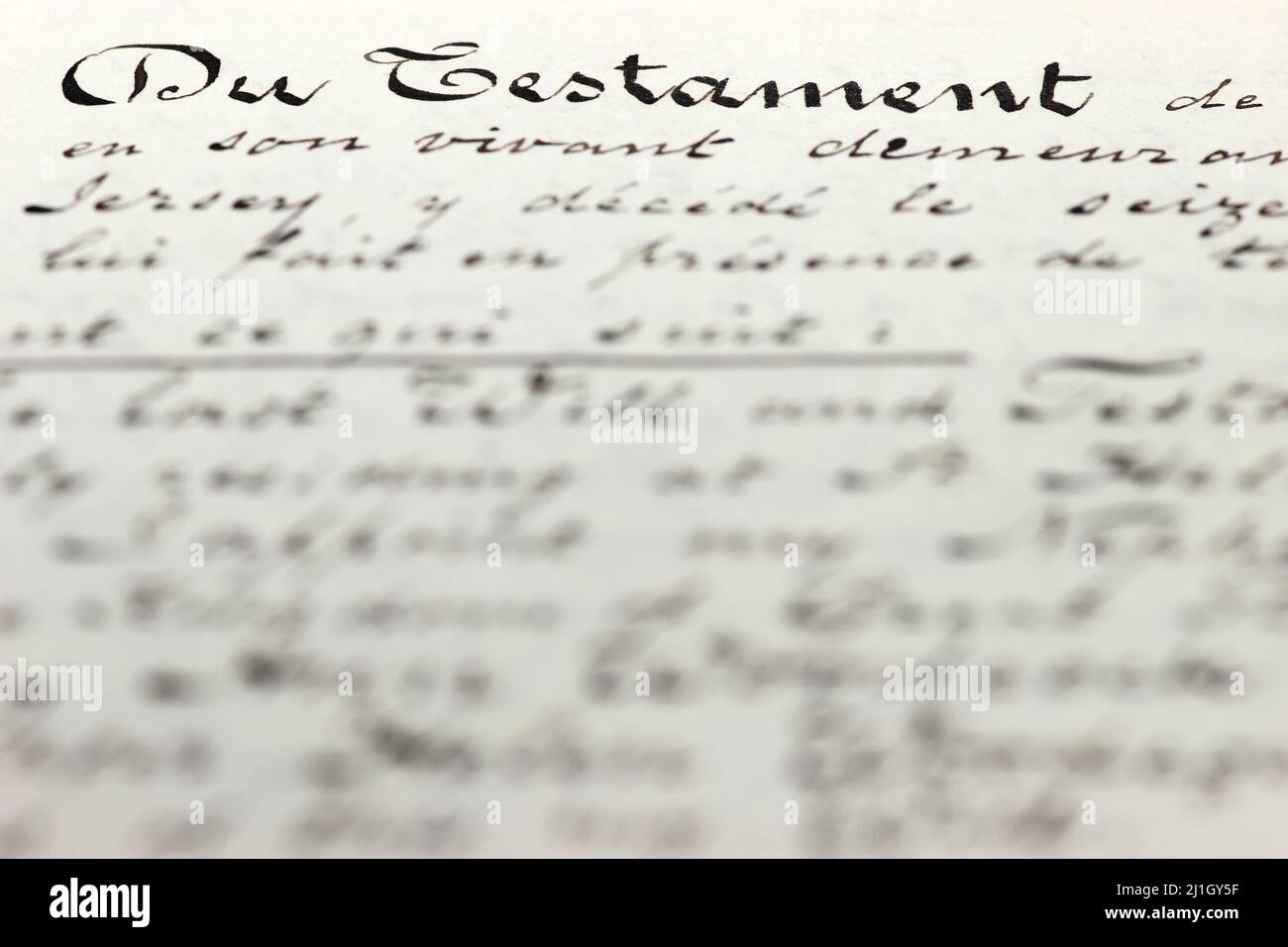 Testament form hi-res stock photography and images - Alamy