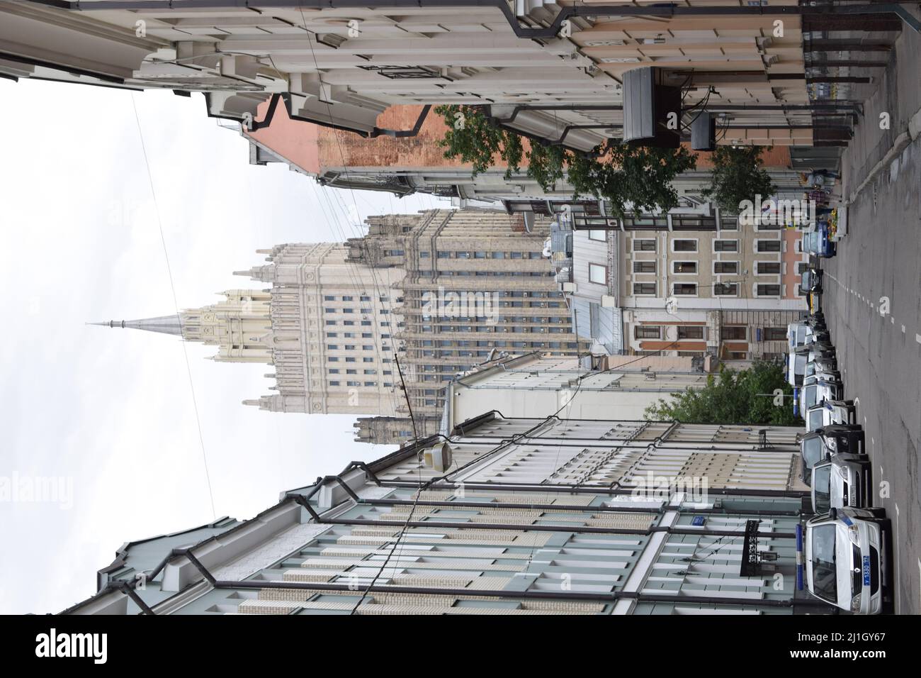 A Old districts in the center of Moscow near Stary Arbat Stock Photo ...