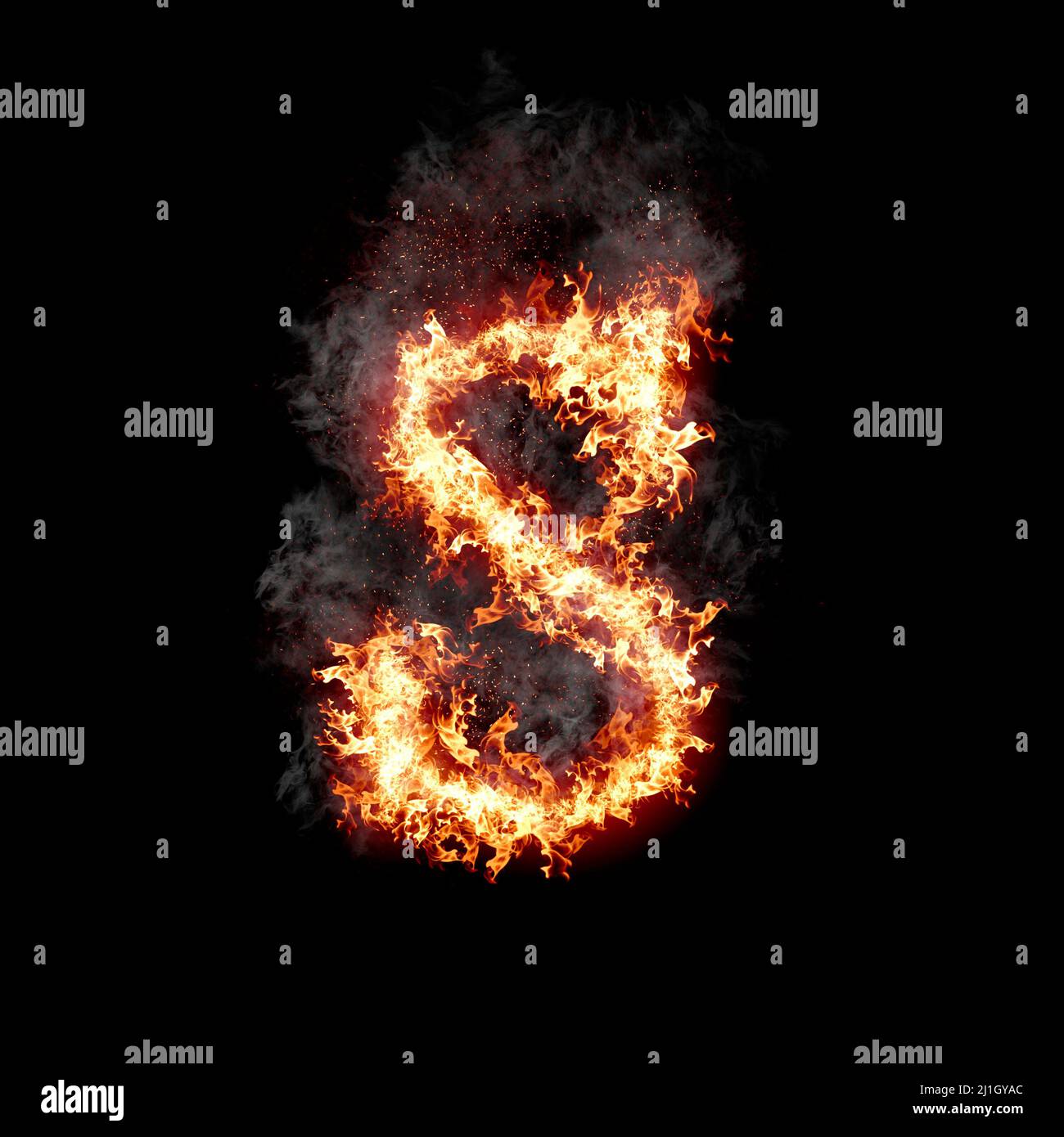 Letter S On Fire