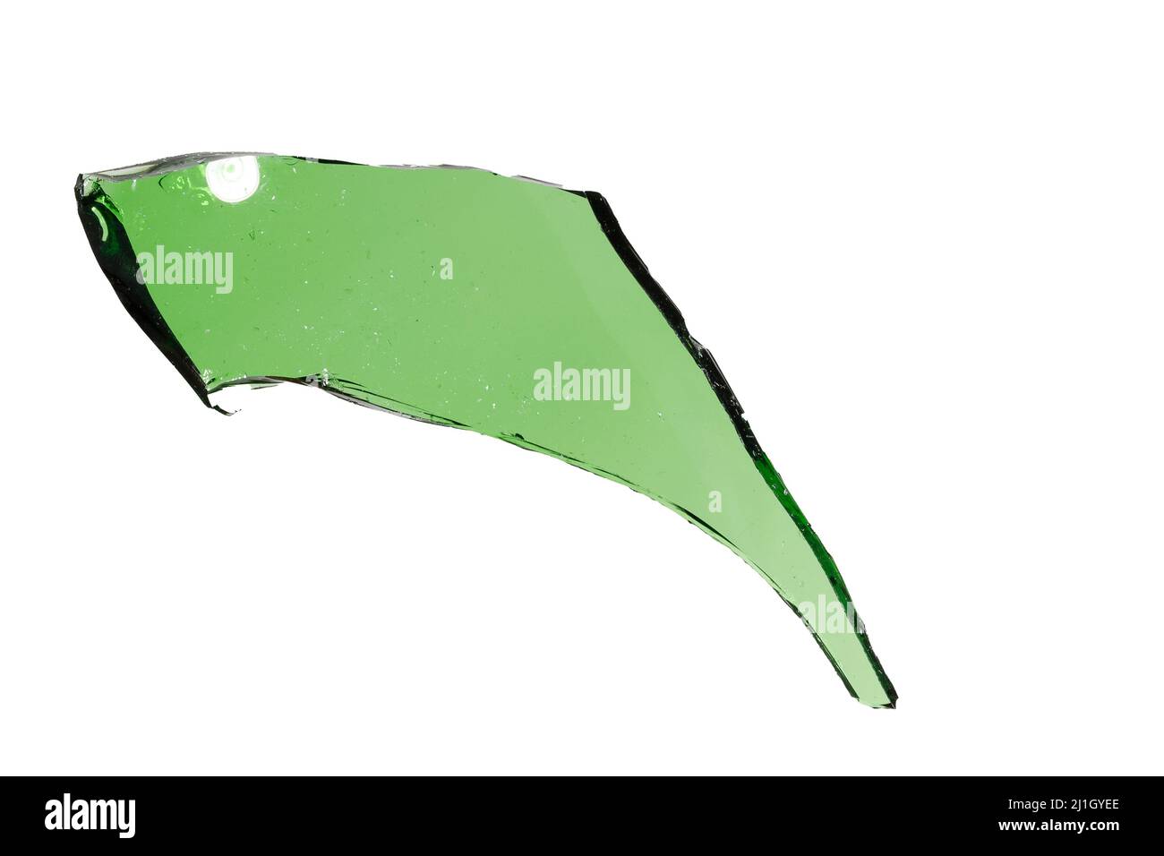 green shard glass isolated on white background. High quality photo ...