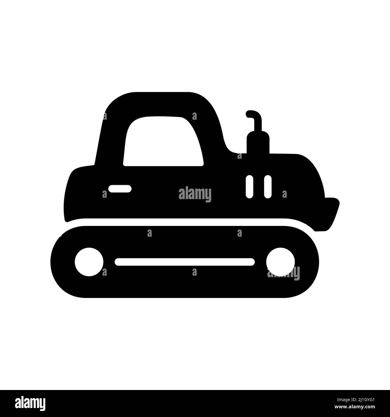 Tractor crawler glyph icon. Agriculture sign. Graph symbol for your web ...