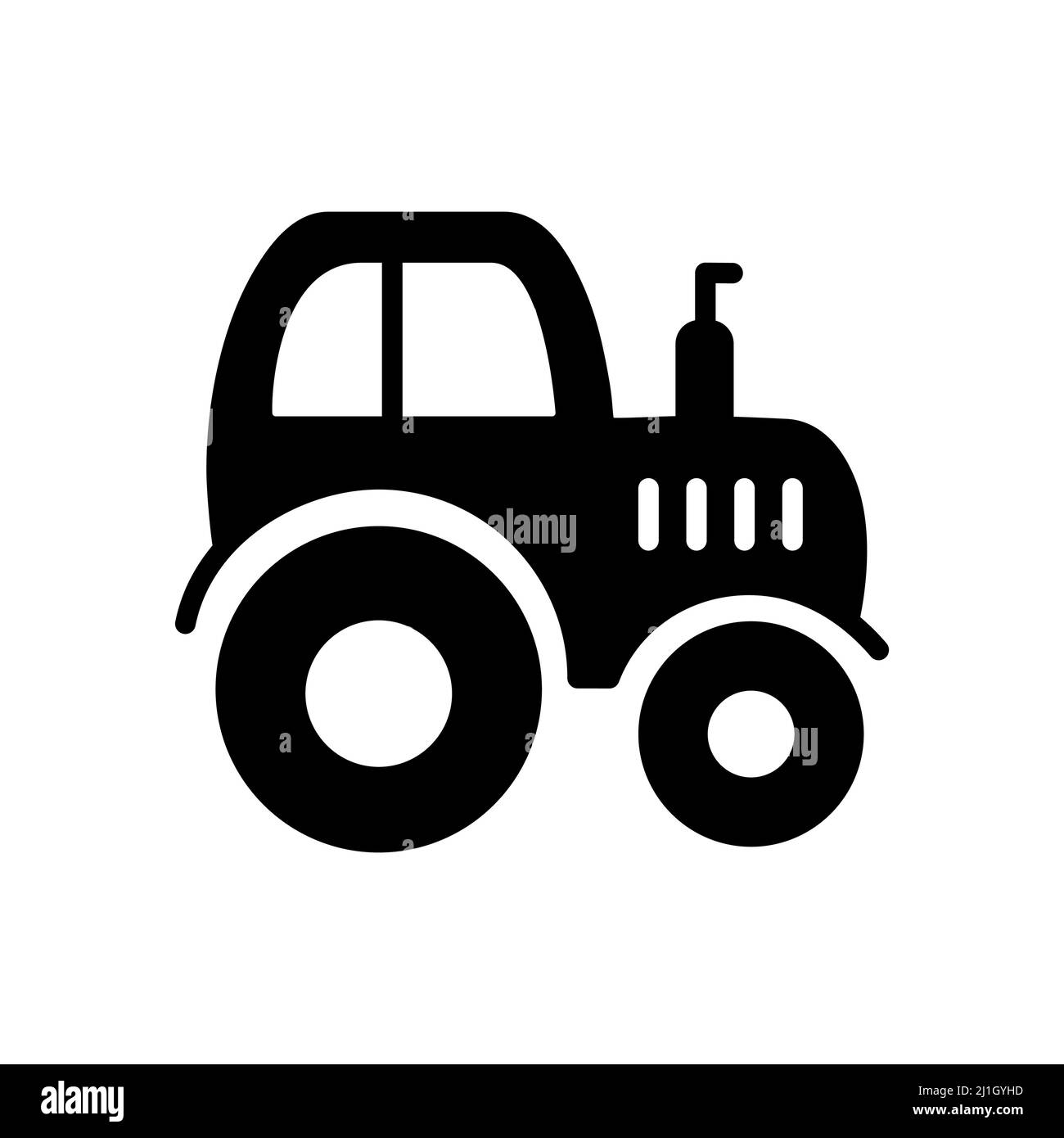 Tractor glyph icon. Farmer machine. Agriculture sign. Graph symbol for ...
