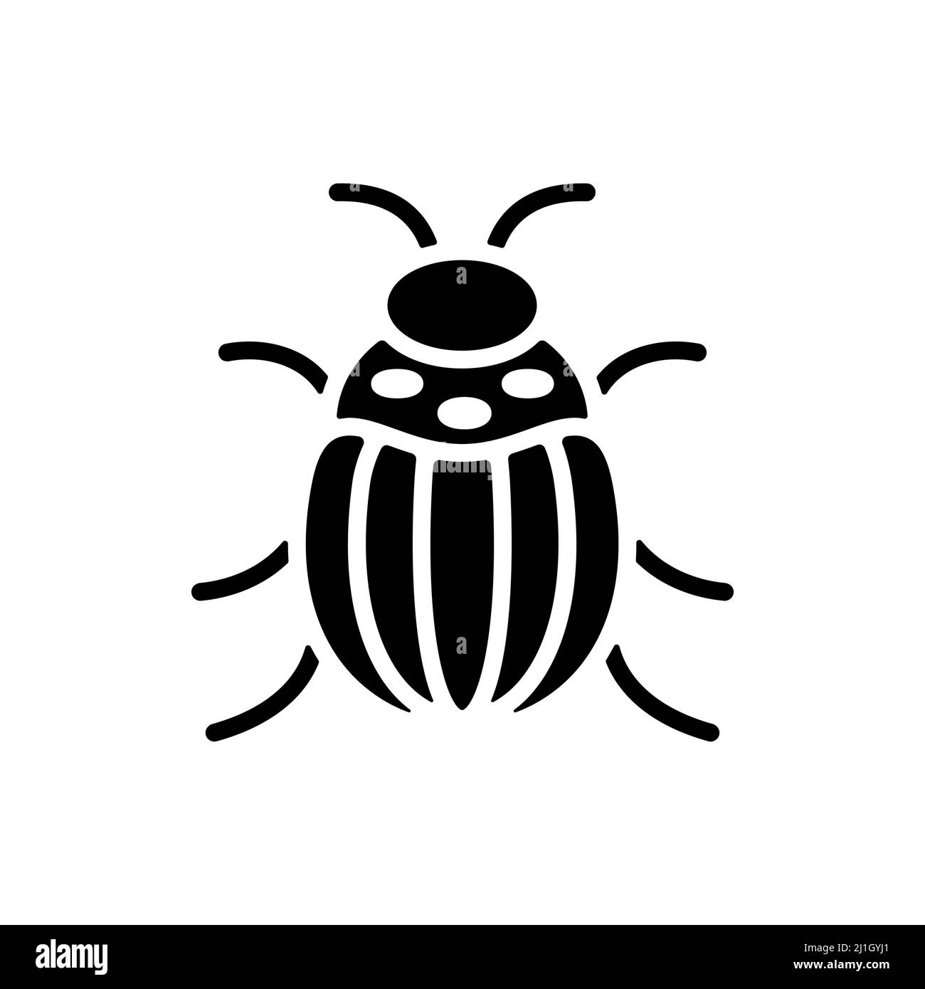 Colorado beetle glyph icon. Agriculture sign. Graph symbol for your web ...