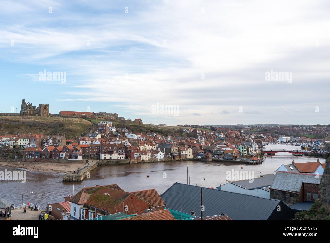 Landscape photo of Whitby in North Yorkshire Stock Photo - Alamy