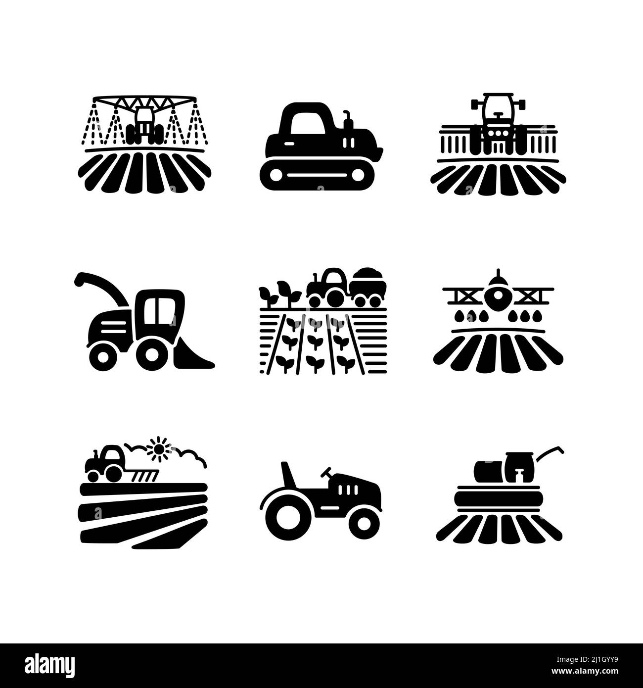 Farm Field glyph icon. Agriculture transport sign. Graph symbol for ...