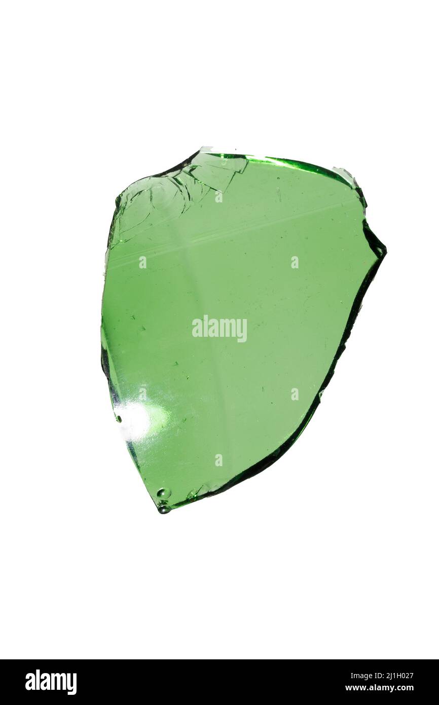green shard glass isolated on white background. High quality photo ...