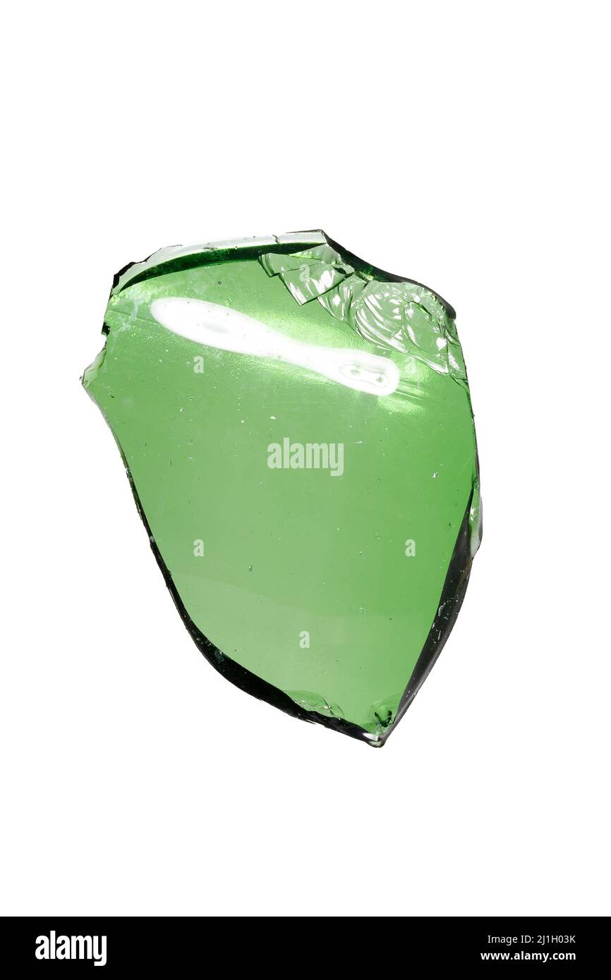 green shard glass isolated on white background. High quality photo ...