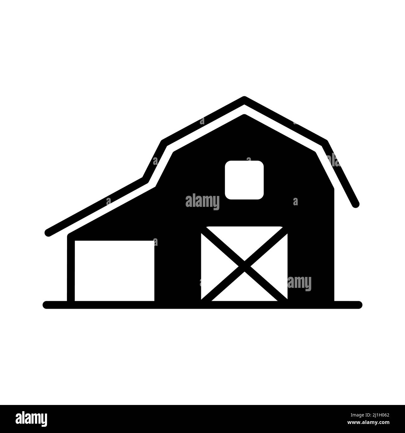 Barn glyph icon. Farm animal sign. Graph symbol for your web site ...