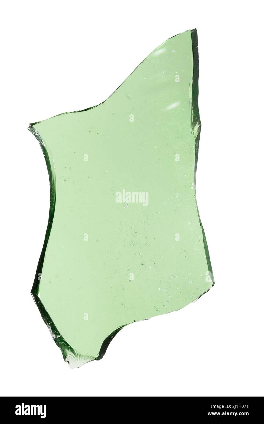 green shard glass isolated on white background. High quality photo ...