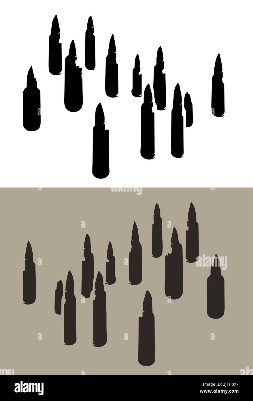Stylized vector illustration of bullets set Stock Vector Image & Art ...