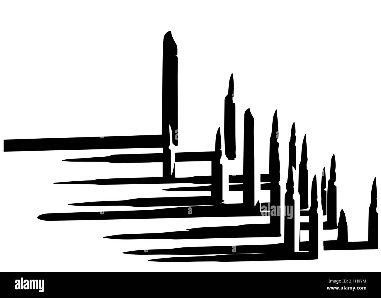 Stylized vector illustration of bullets Stock Vector Image & Art - Alamy