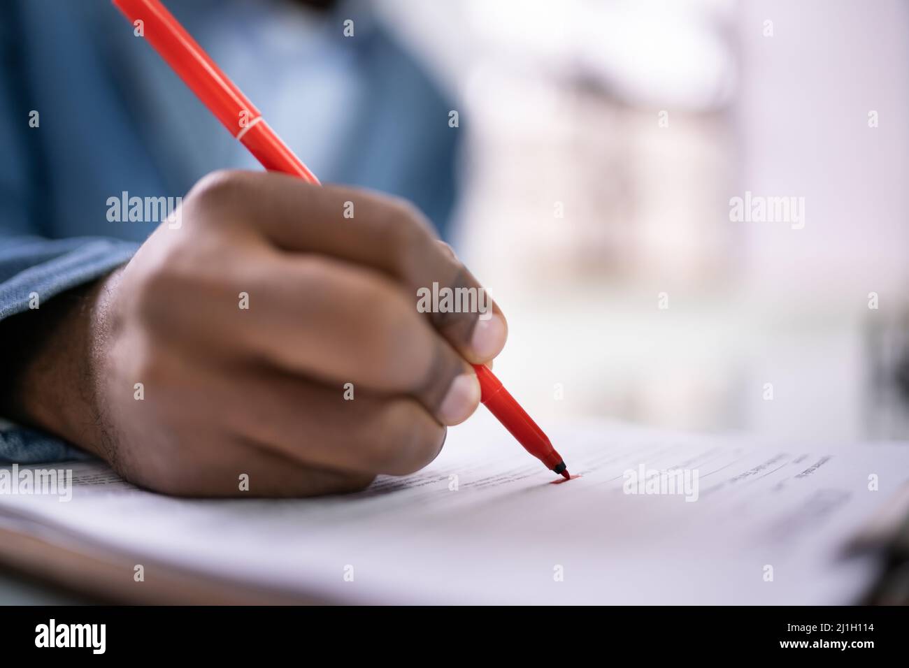 Script Grammar And Spelling Edit. Book Text Proofreading Stock Photo ...