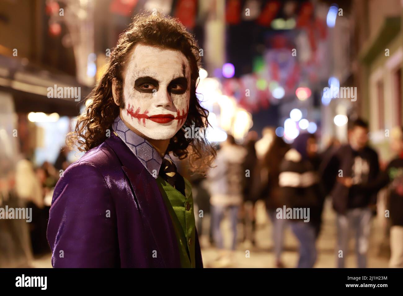 Cosplayer dressed joker poses photographs High Resolution Stock ...