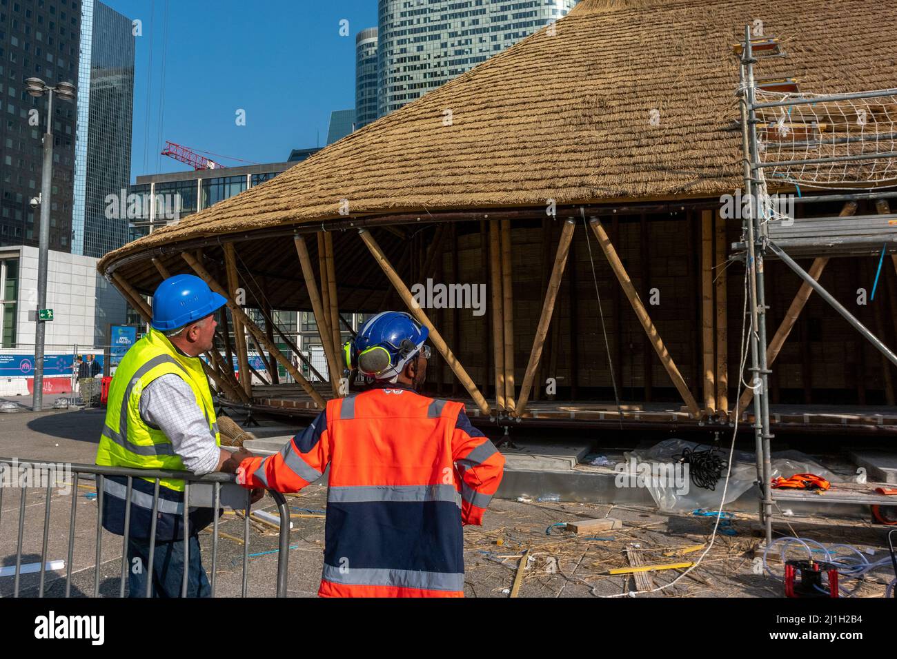 Paris, La Défense, France, French Construction Site, Temporary ...