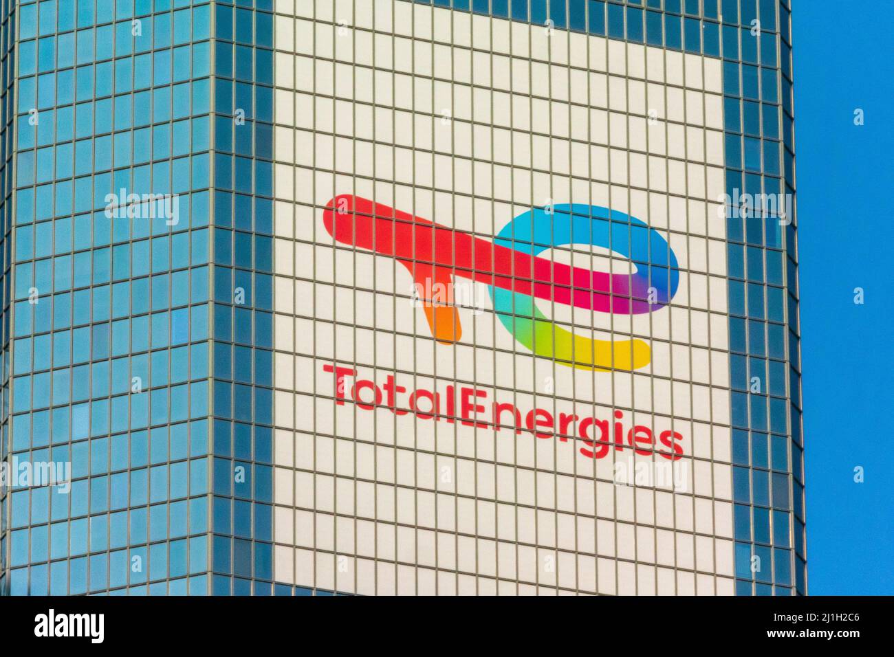 Paris, La Défense, France, Detail, Logo, French Energy Corporation ...