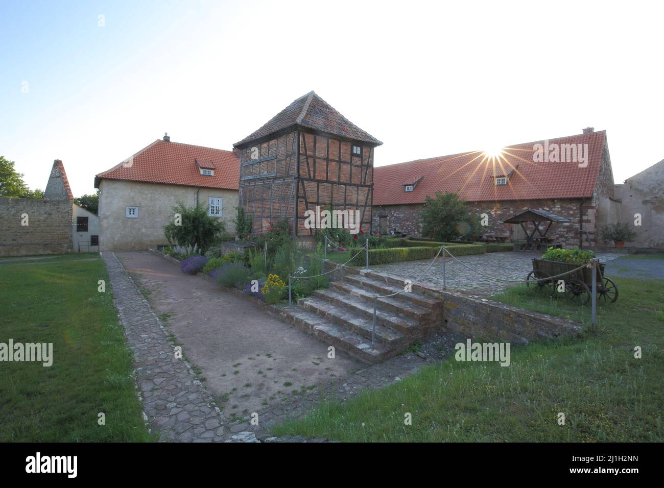 Konradsburg Castle in Ermsleben in the Harz Mountains, Saxony-Anhalt ...