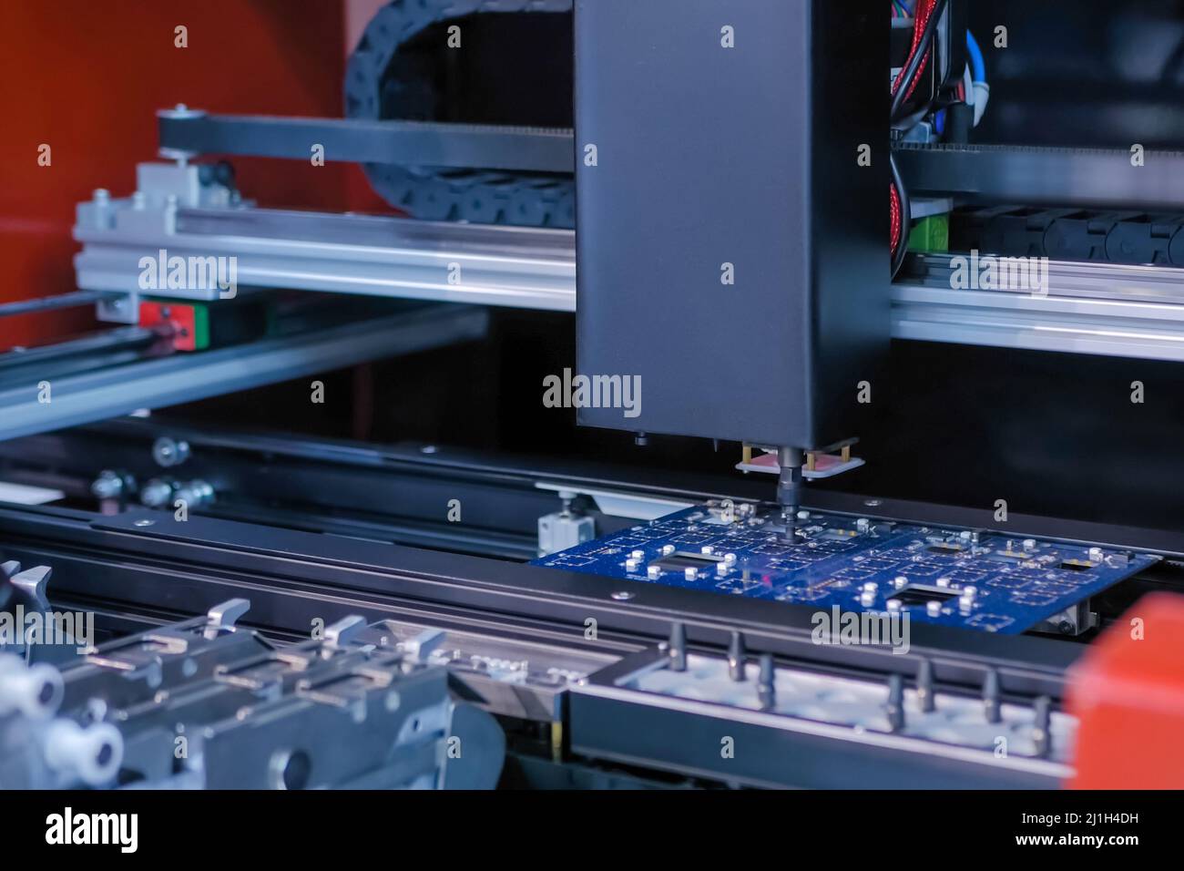 Automatic SMD pick and place machine assembling computer circuit board ...