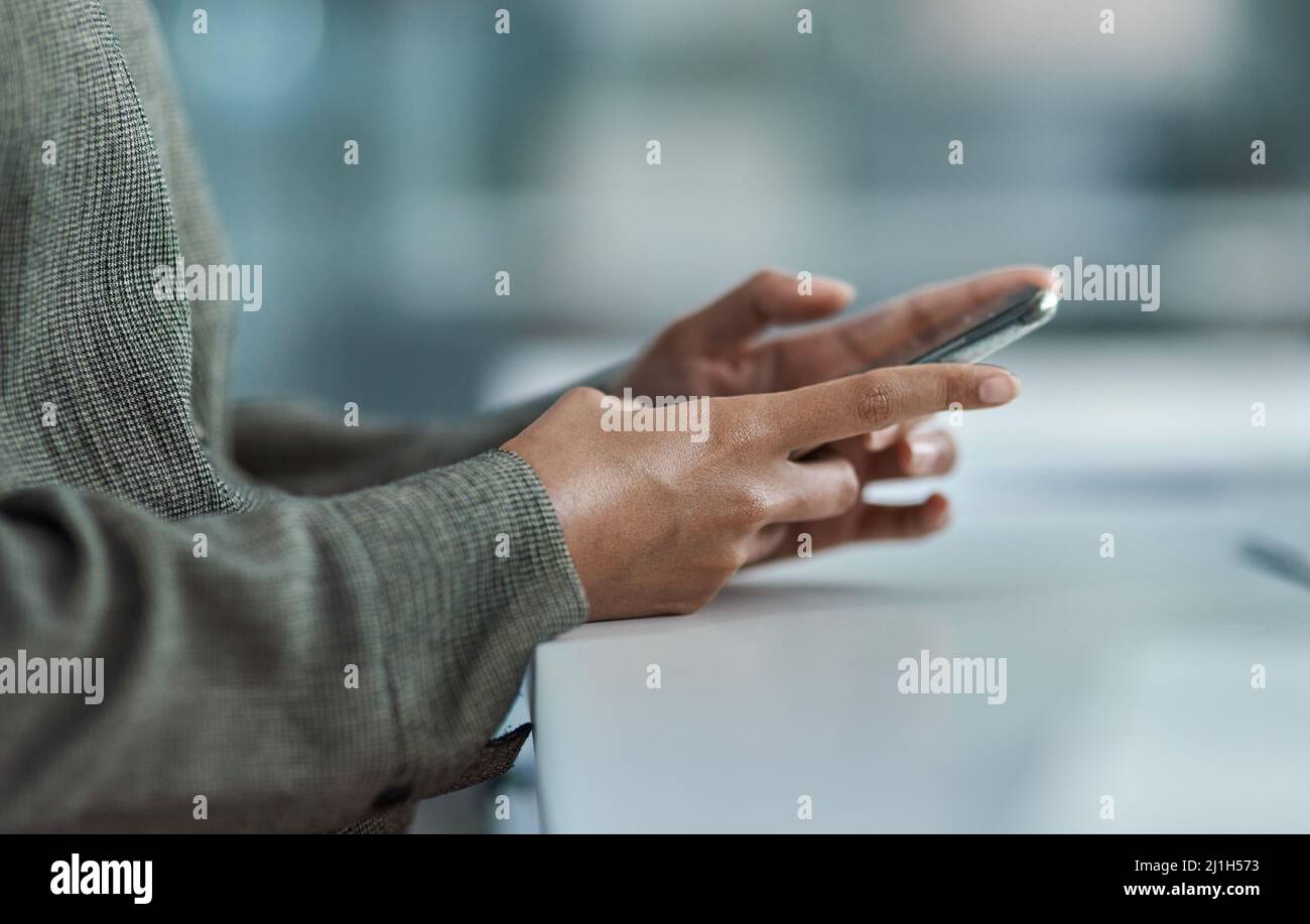 Technology as my fingertips. Cropped image of an unrecognisable ...