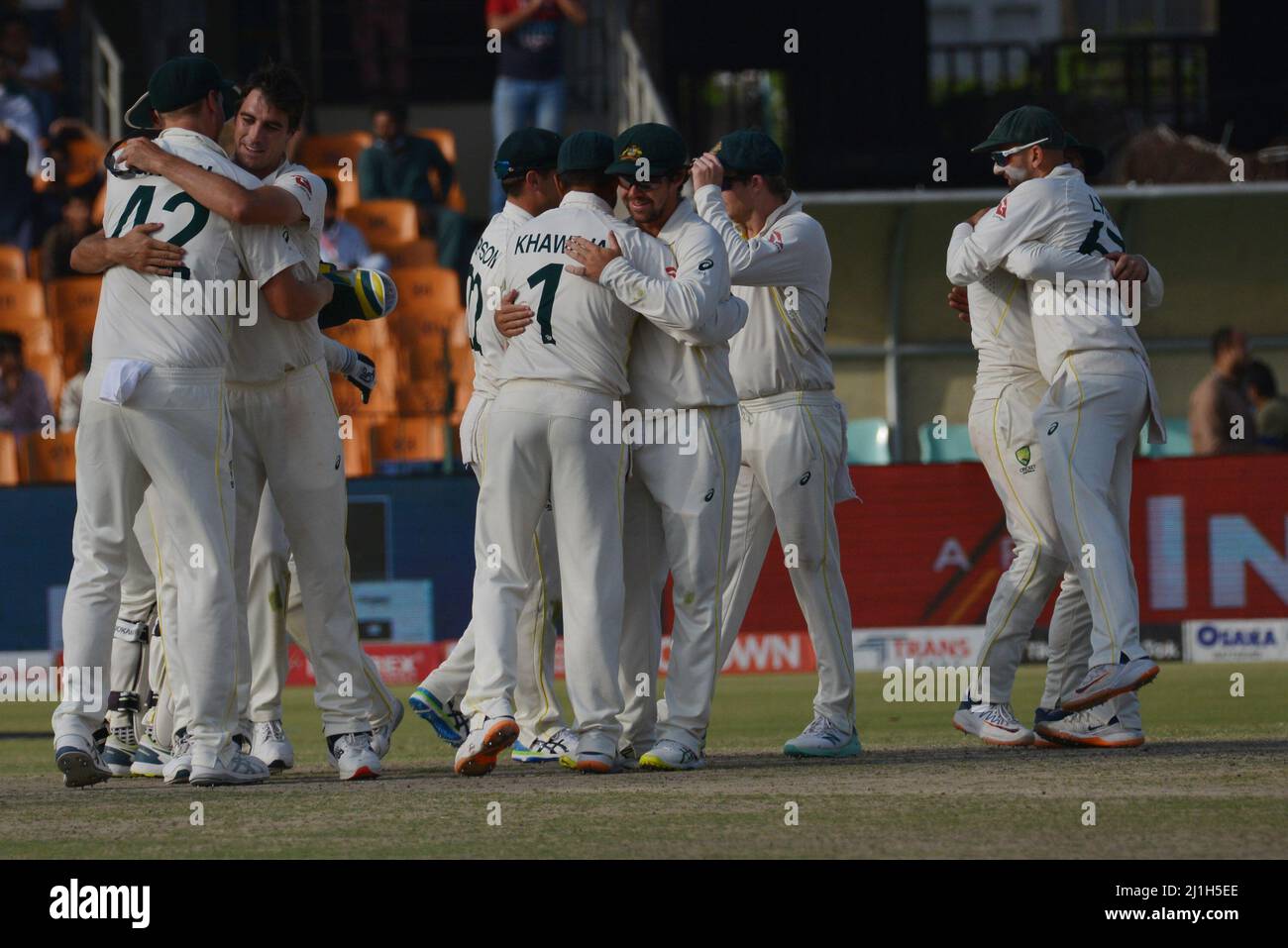 A view of the fifth and final day of the third cricket Test match ...
