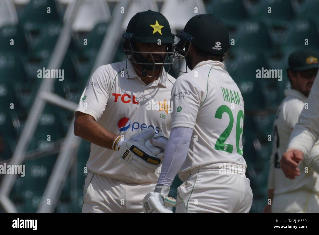 A view of the fifth and final day of the third cricket Test match ...