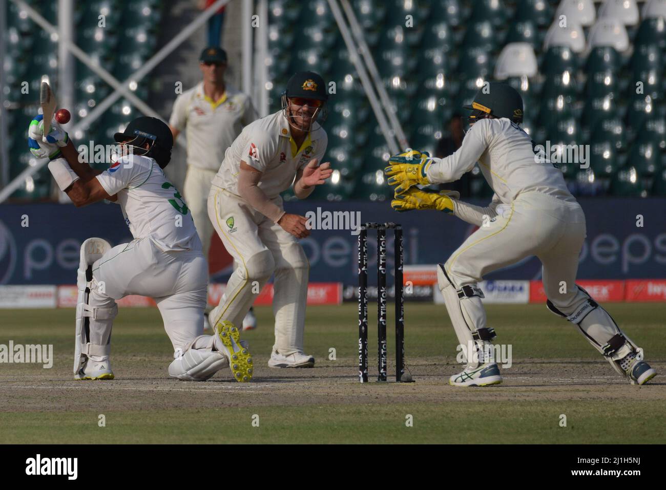 Lahore, Pakistan. 25th Mar, 2022. A view of the fifth and final day of ...