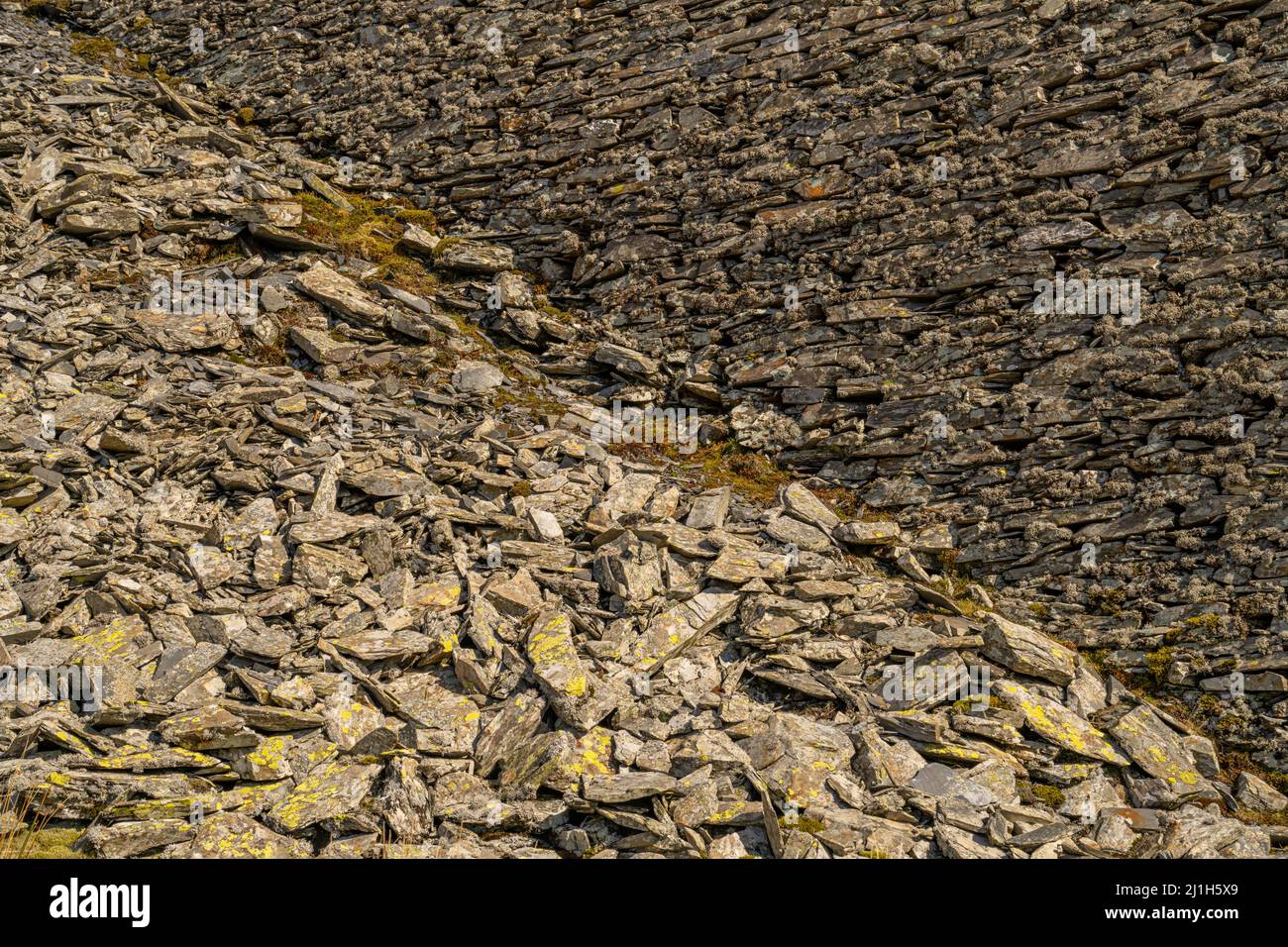 Incline in the Gorseddau quarry in Cwm Ystradllyn Snowdonia North Wales ...