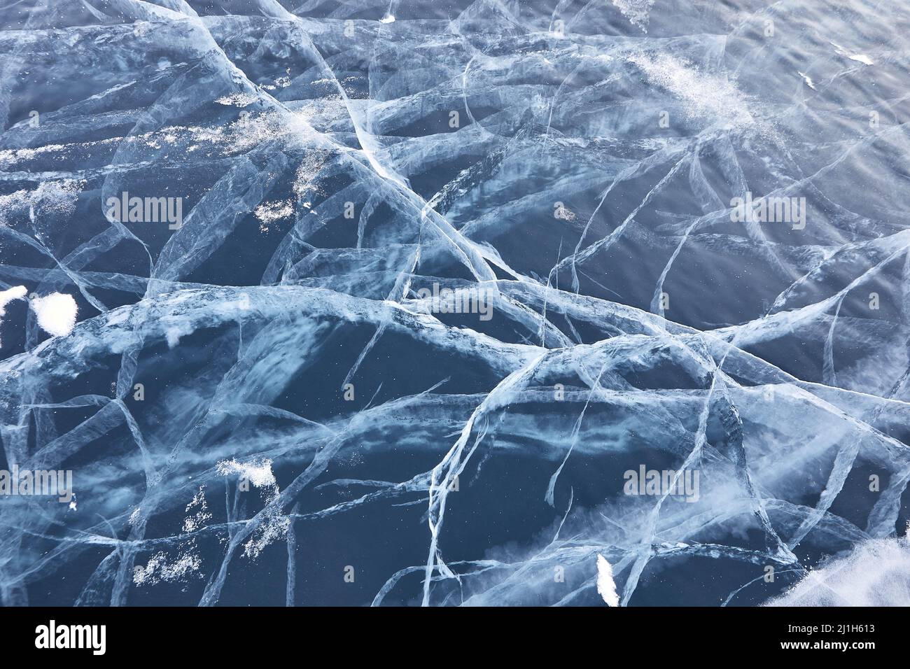 Amazing ice pattern on Baikal lake Stock Photo - Alamy