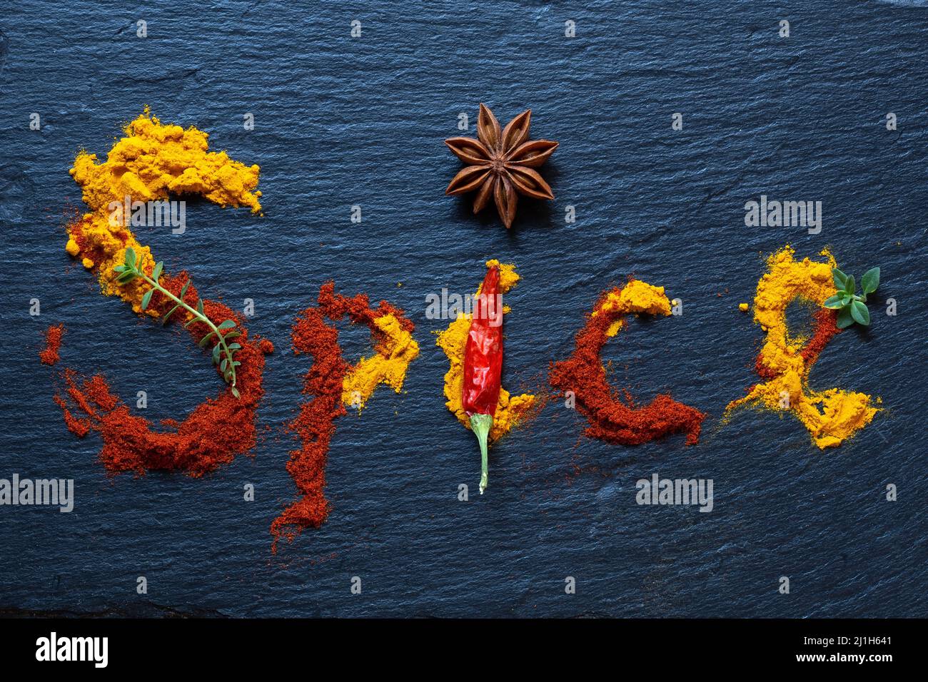 Spices alphabet hi-res stock photography and images - Alamy