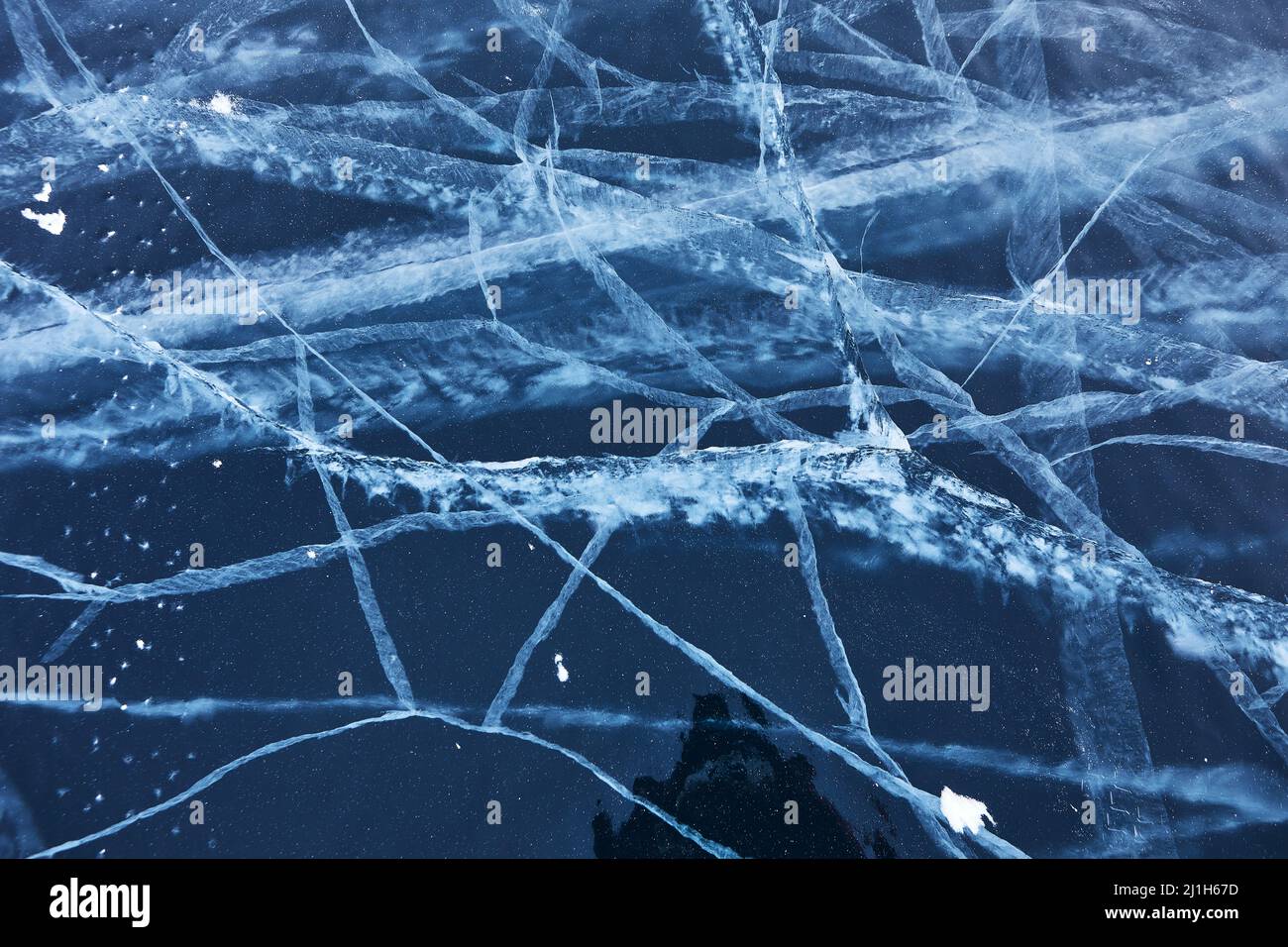 Amazing ice pattern on Baikal lake Stock Photo - Alamy