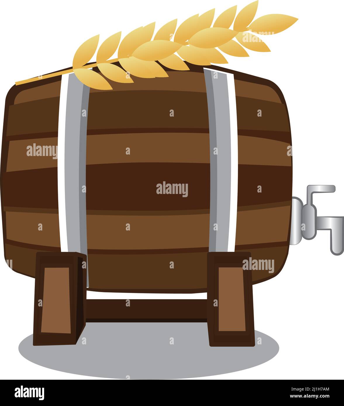 Beer barrel illustration Stock Vector Images - Alamy