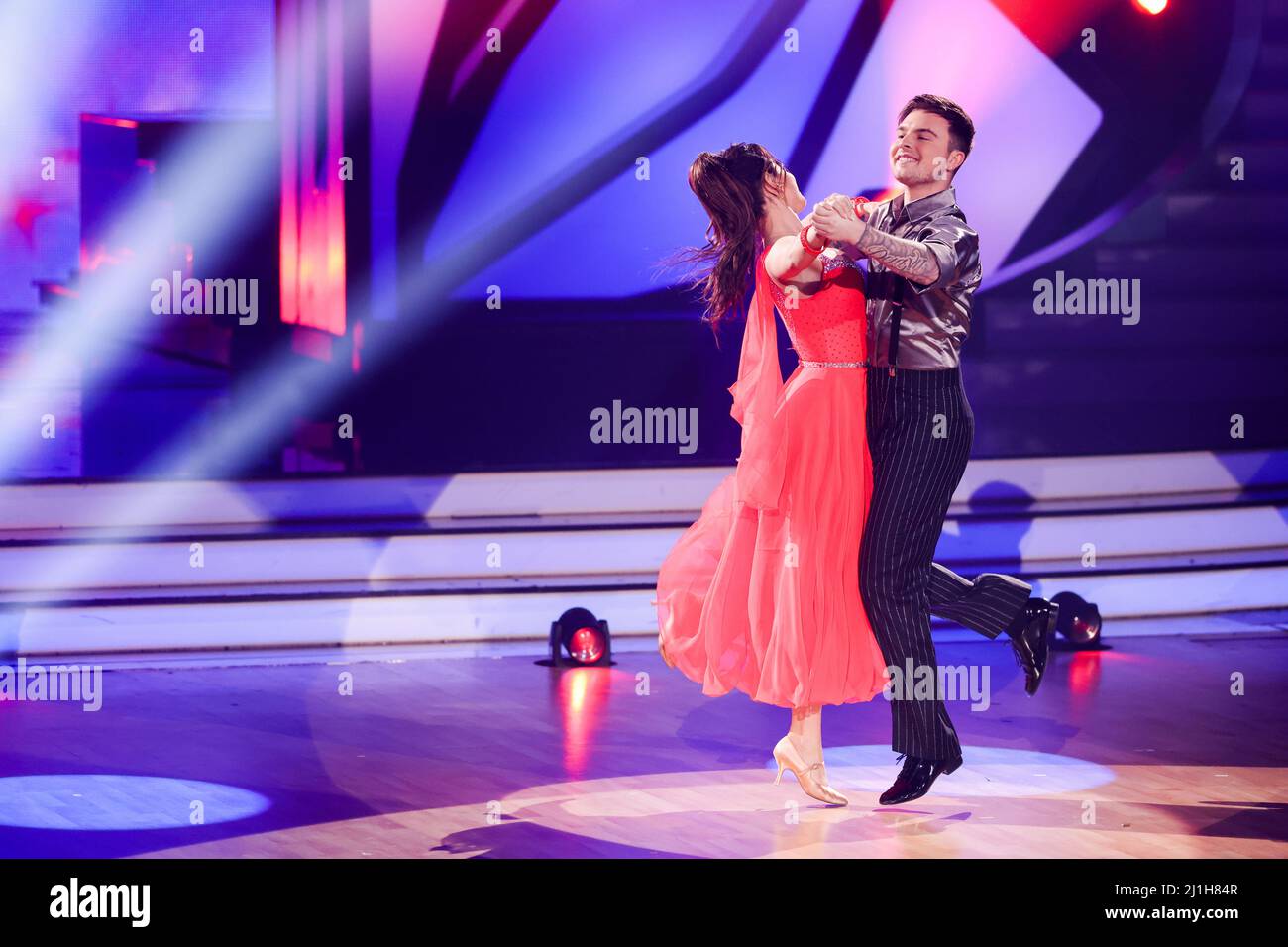 Cologne, Germany. 25th Mar, 2022. Mike Singer, singer, and Christina ...