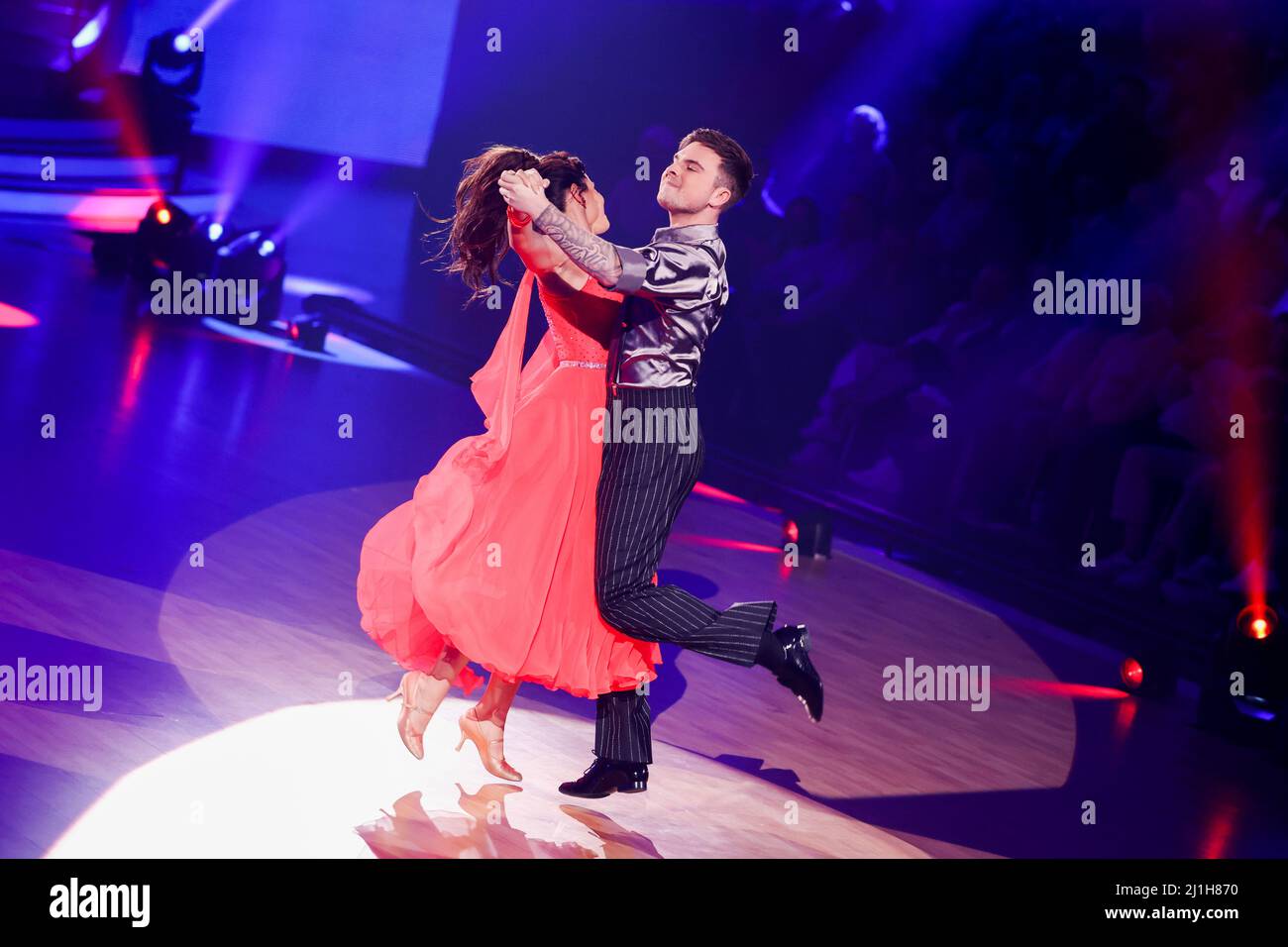 Cologne, Germany. 25th Mar, 2022. Mike Singer, singer, and Christina ...