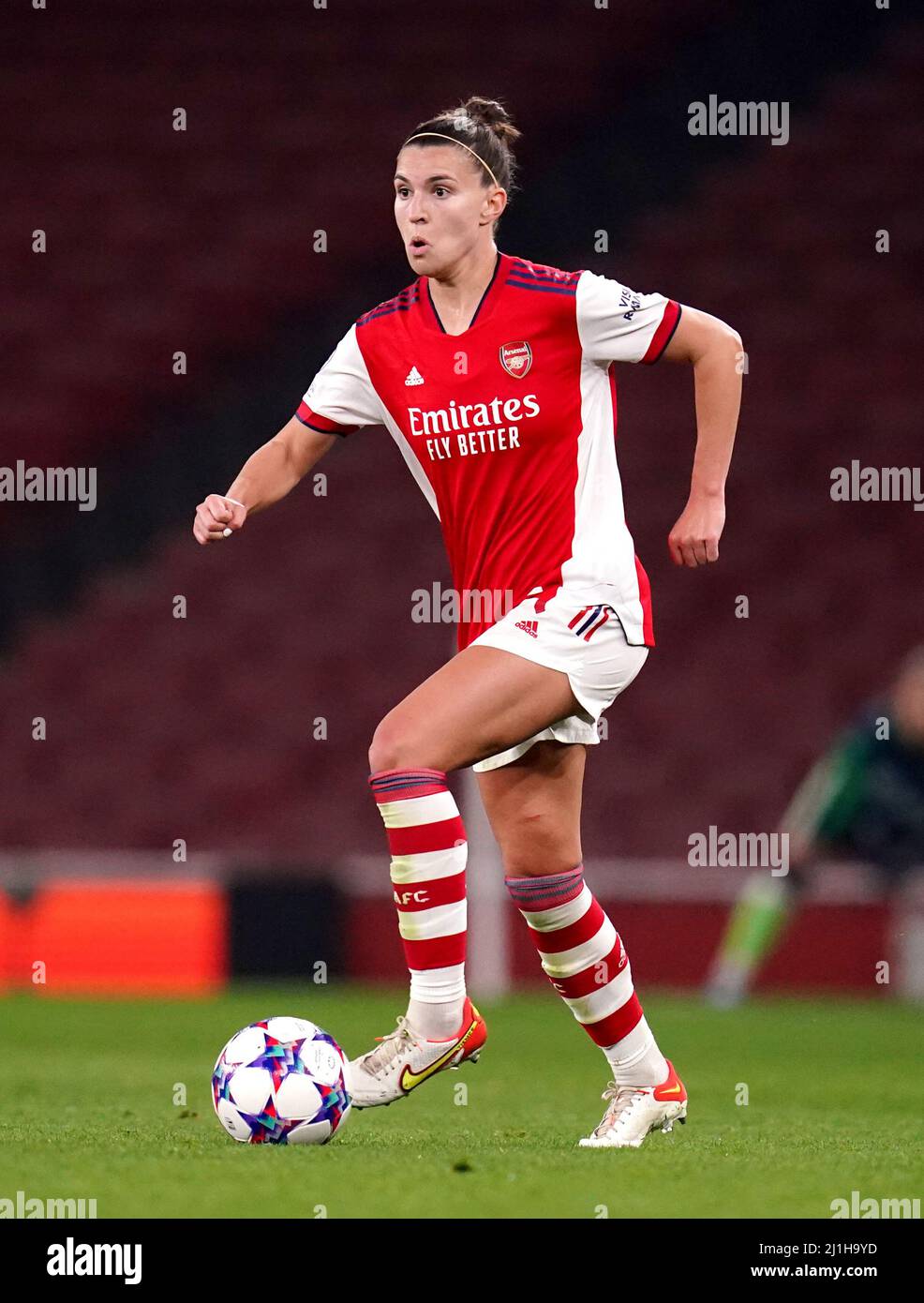 Arsenal's Steph Catley during the UEFA Women's Champions League quarter ...
